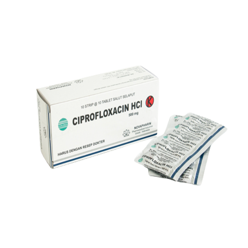 Ciprofloxacin 500 mg 10 Tablet Novapharin - Manfaat, Kandungan, Dosis, dan Efek Samping