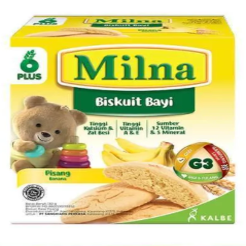 Milna Biscuit 6+ DHA Pisang 130 gram - Alodokter Shop