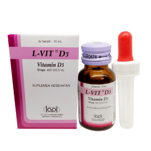 L-Vit D3 Drops 400 IU 15 ml - Alodokter Shop