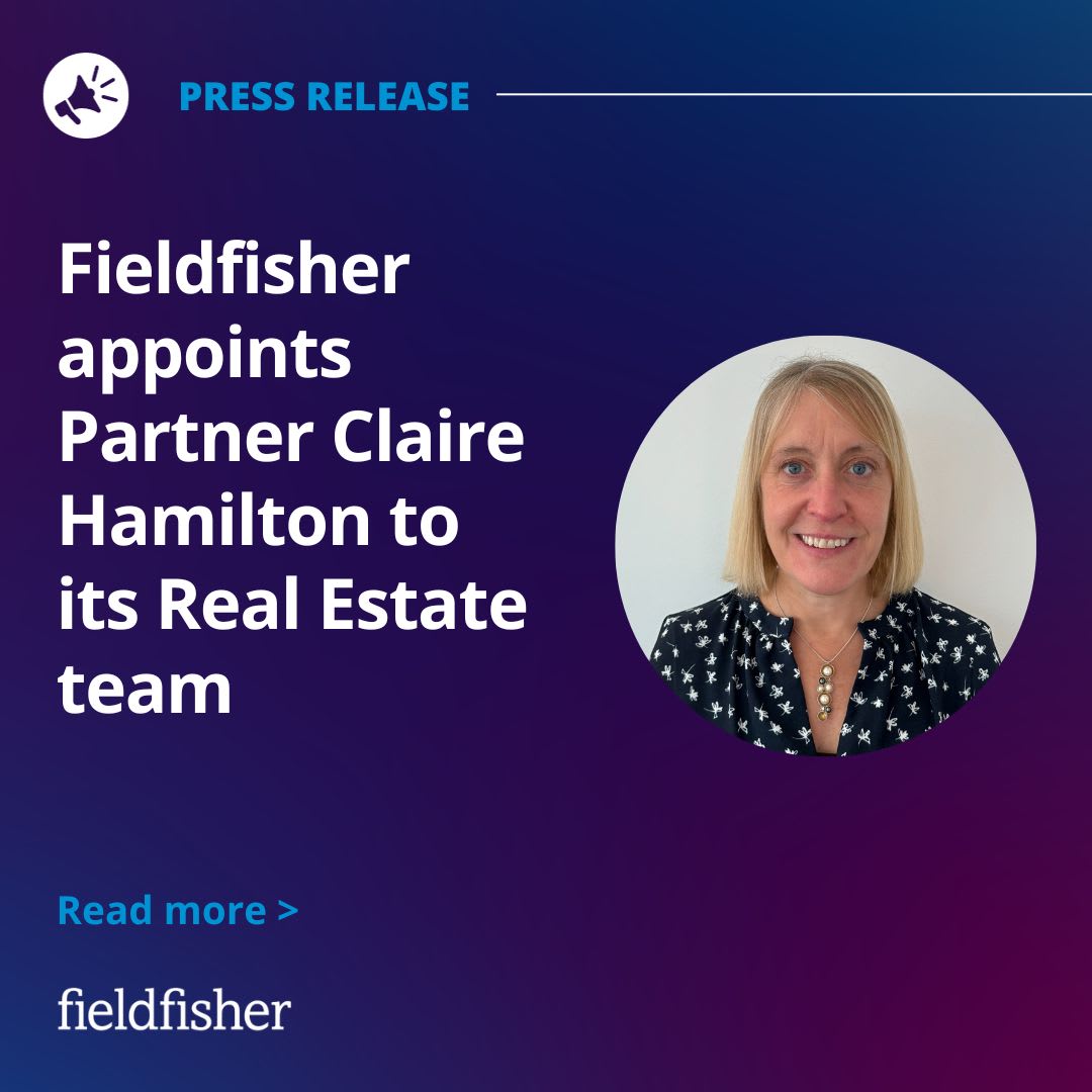 Fieldfisher appoints Partner Claire Hamilton to its Real Estate team ...