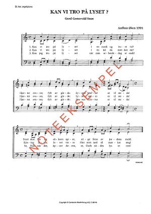 Kan vi tro på lyset - Blandet kor &. orgel/piano - Anfinn Øien