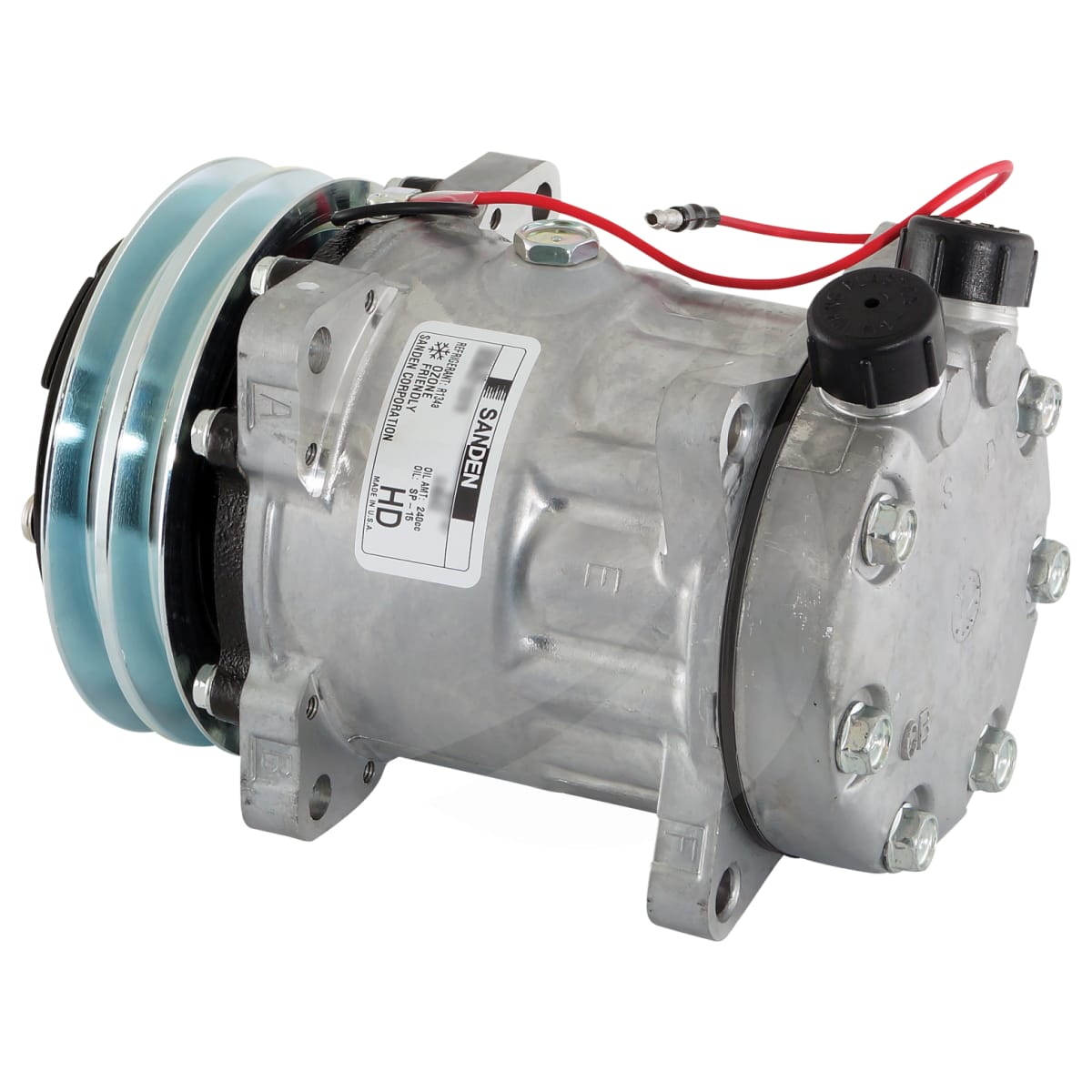 COMPRESSOR, SANDEN, SD7H15, 12V, 2A, 132MM, VERT TUBE-O, R134A