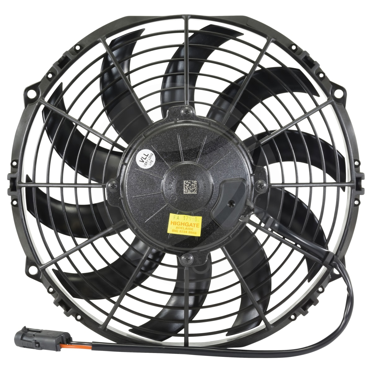 FAN, CONDENSER, SPAL, 12V, 255MM (10 INCH), PUSHER, SKEW BLADE, VERY ...