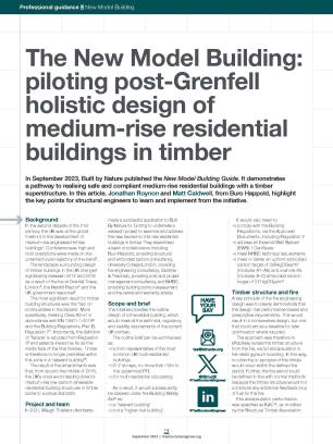 The New Model Building: piloting post-Grenfell holistic design of ...