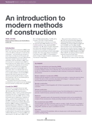 An introduction to modern methods of construction - The Institution of ...