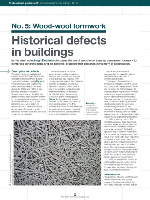 Historical defects in buildings – No. 5: Wood-wool formwork - The ...
