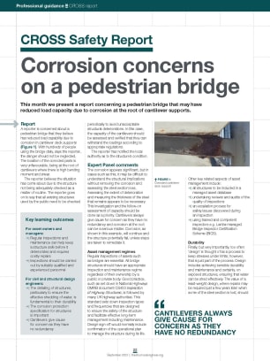 CROSS Safety Report: Corrosion concerns on a pedestrian bridge - The ...