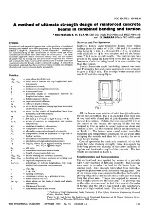 A Method of Ultimate Strength of Reinforced Concrete Beams in Combined ...