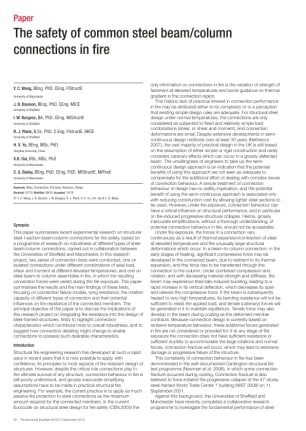 The safety of common steel beam/column connections in fire - The ...