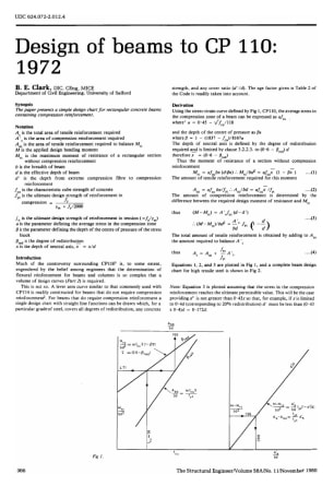 Design of Beams to CP 110: 1972 - The Institution of Structural Engineers