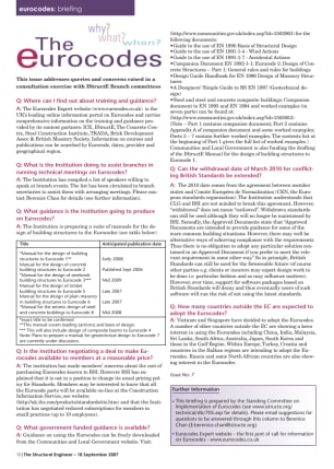 The Eurocodes - when? what? why? - The Institution of Structural Engineers