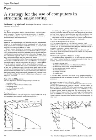 A Strategy for the Use of Computers in Structural Engineering - The ...