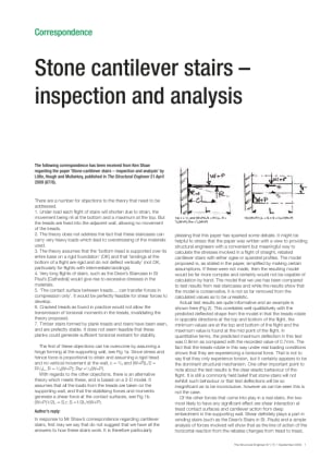 Stone cantilever stairs - inspection and analysis - The Institution of ...