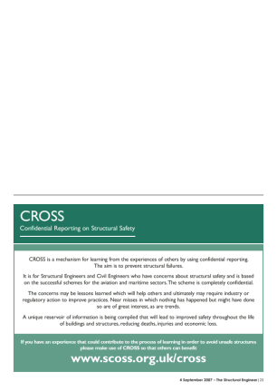 CROSS: Confidential Reporting on Structural Safety - The Institution of ...