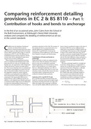 Techncial Note: Comparing reinforcement detailing provisions in EC 2 ...