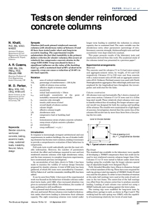 Tests on slender reinforced concrete columns - The Institution of ...