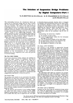 The Solution of Suspension Bridge Problems by Digital Computers-Part I ...