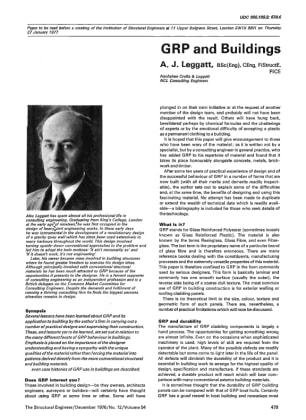 GRP and Buildings - The Institution of Structural Engineers