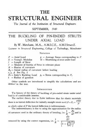 The Buckling of Pin-Ended Struts Under Axial Load - The Institution of ...