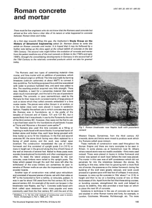 Roman Concrete and Mortar - The Institution of Structural Engineers
