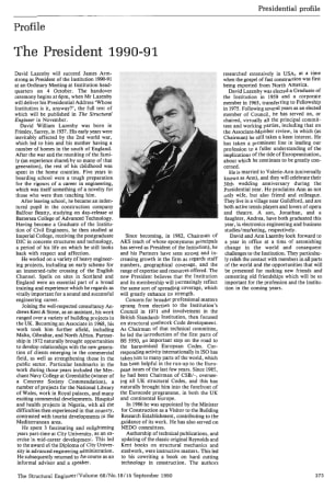 The President 1990 - 91 - The Institution of Structural Engineers