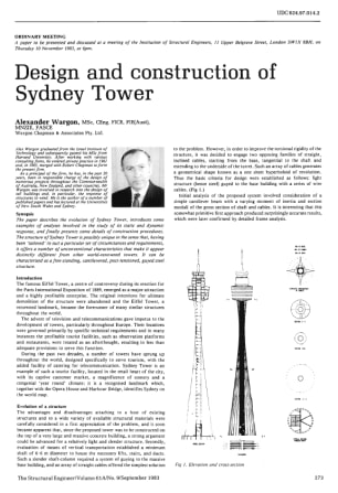 Design and Construction of Sydney Tower - The Institution of Structural ...