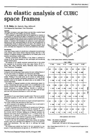 An Elastic Analysis of CUBIC Space Frames - The Institution of ...