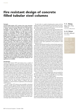 Fire resistant design of concrete filled tubular steel columns - The ...