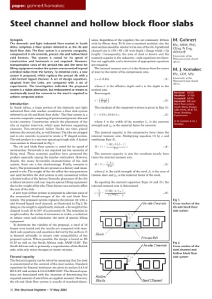 Steel channel and hollow block floor slabs - The Institution of ...
