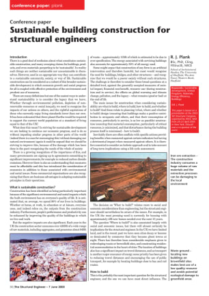 Sustainable building construction for structural engineers - The ...