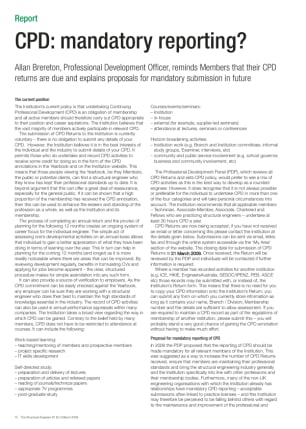 CPD: mandatory reporting? - The Institution of Structural Engineers