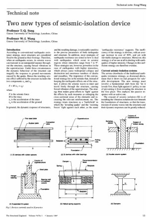 Two New Types of Seismic-Isolation Device - The Institution of ...