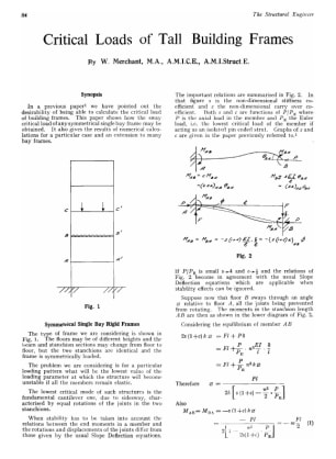 Critical Loads of Tall Building Frames - The Institution of Structural ...