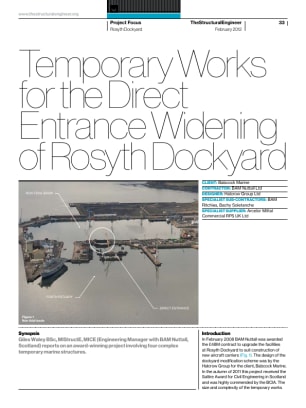 Temporary Works for the Direct Entrance Widening of Rosyth Dockyard ...