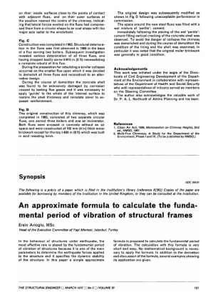 Synopsis An Approximate Formula to Calculate the Fundamental Period of ...