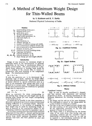 A Method of Minimum Weight Design for Thin-Walled Beams - The ...
