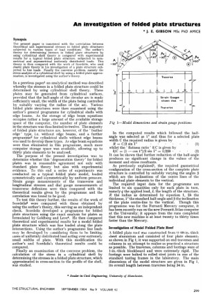An Investigation of Folded Plate Structures - The Institution of ...