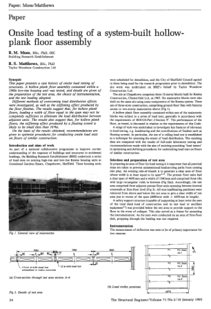 Onsite Load Testing of a System-Built Hollow-Plank Floor Assembly - The ...
