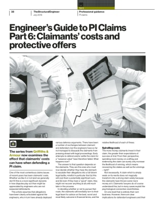Engineer's Guide to PI Claims. Part 6: Claimants' costs and protective ...