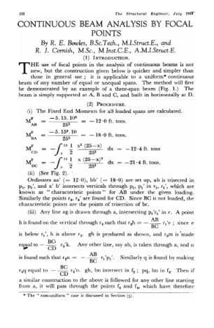 Continuous Beam Analysis by Focal Points - The Institution of ...