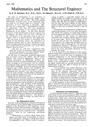 Mathematics and The Structural Engineer - The Institution of Structural Engineers