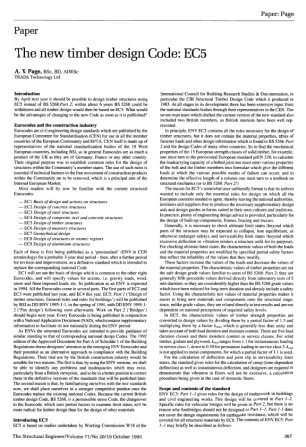 The New Timber Design Code: EC5 - The Institution of Structural Engineers