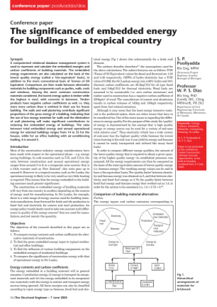 The significance of embedded energy for buildings in a tropical country ...