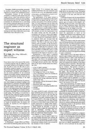 The Structural Engineer as Expert Witness - The Institution of ...