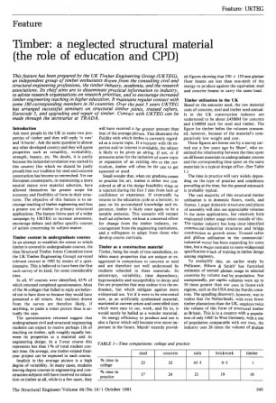 Timber: a Neglected Structural Material (the Role of Education and CPD ...