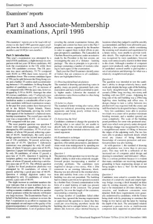 Examiners' Reports. Part 3 and Associate-Membership Examinations, April ...