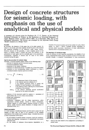 Design of Concrete Structures for Seismic Loading, with Emphasis on the ...