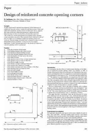 Design of Reinforced Concrete Opening Corners - The Institution of ...