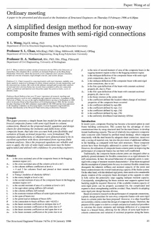 A Simplified Design Method for Non-Sway Composite Frames with Semi ...