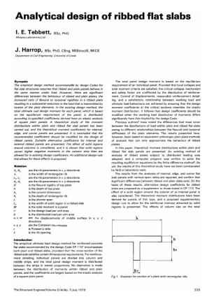 Analytical Design of Ribbed Flat Slabs - The Institution of Structural ...